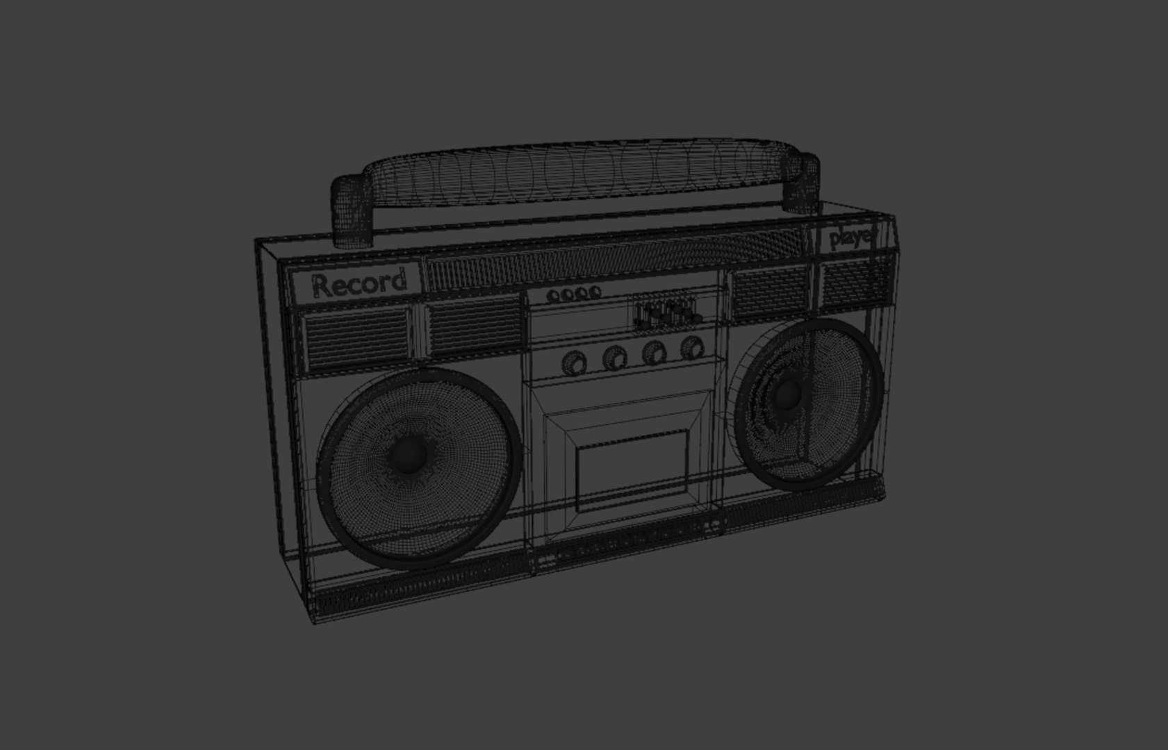 3D Boombox Record Player Model - TurboSquid 2243798