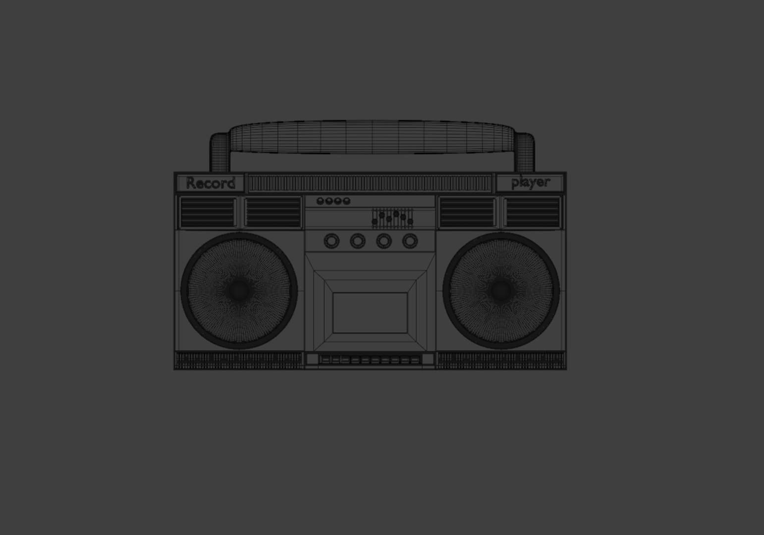 3D Boombox Record Player Model - TurboSquid 2243798