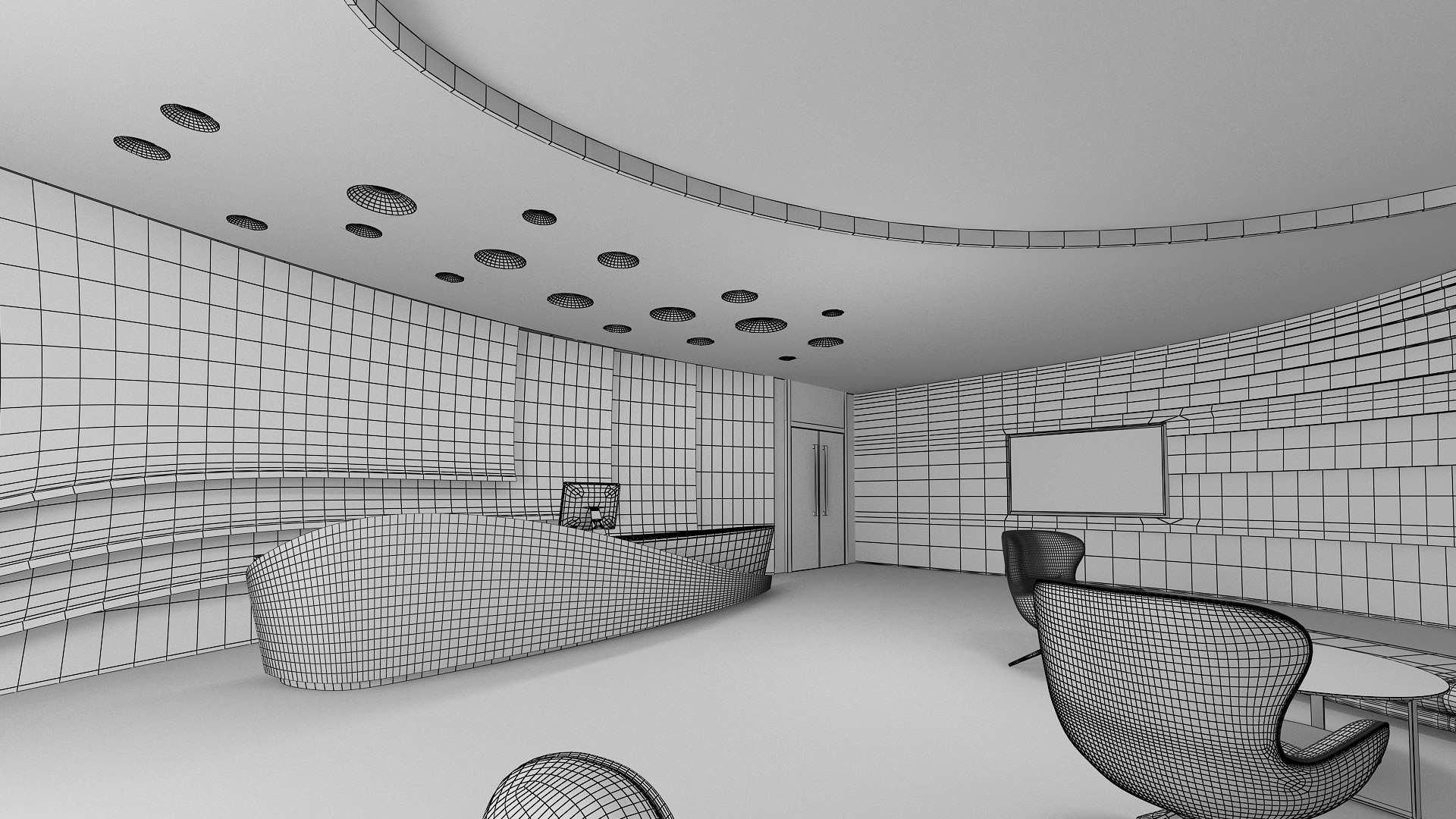 3D Model Lobby Reception 11 - TurboSquid 2205817