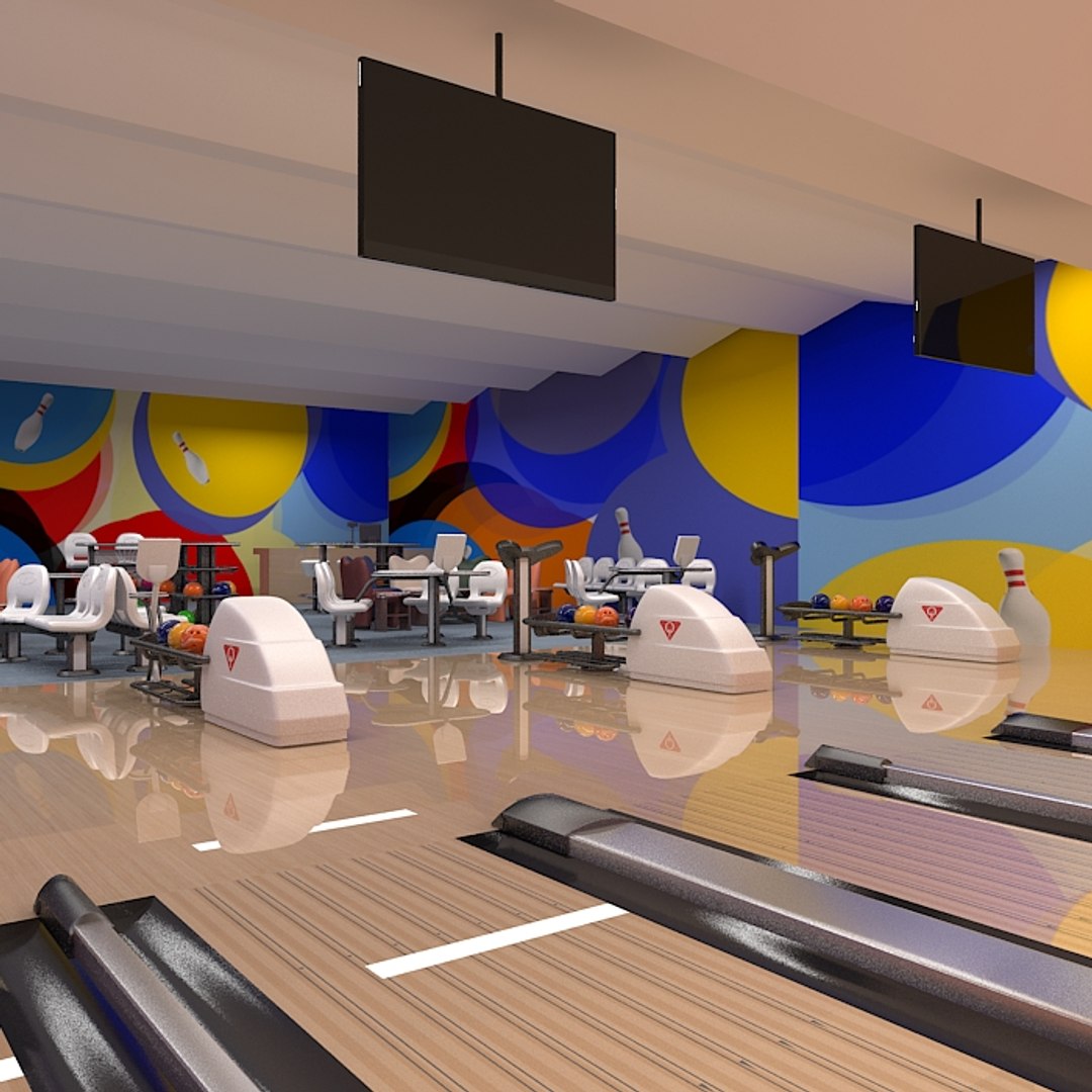 Bowling Club Interior 3d Max