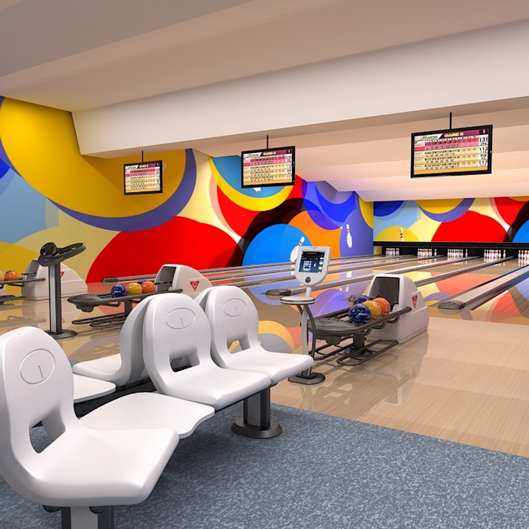 Bowling Club Interior 3d Max