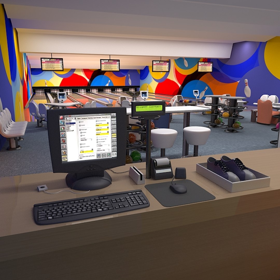 Bowling Club Interior 3d Max