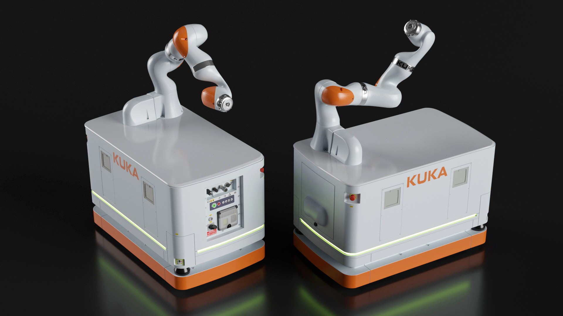 3D Mobile Robot KUKA KMR Iiwa Rigged For Maya Model - TurboSquid 2297270