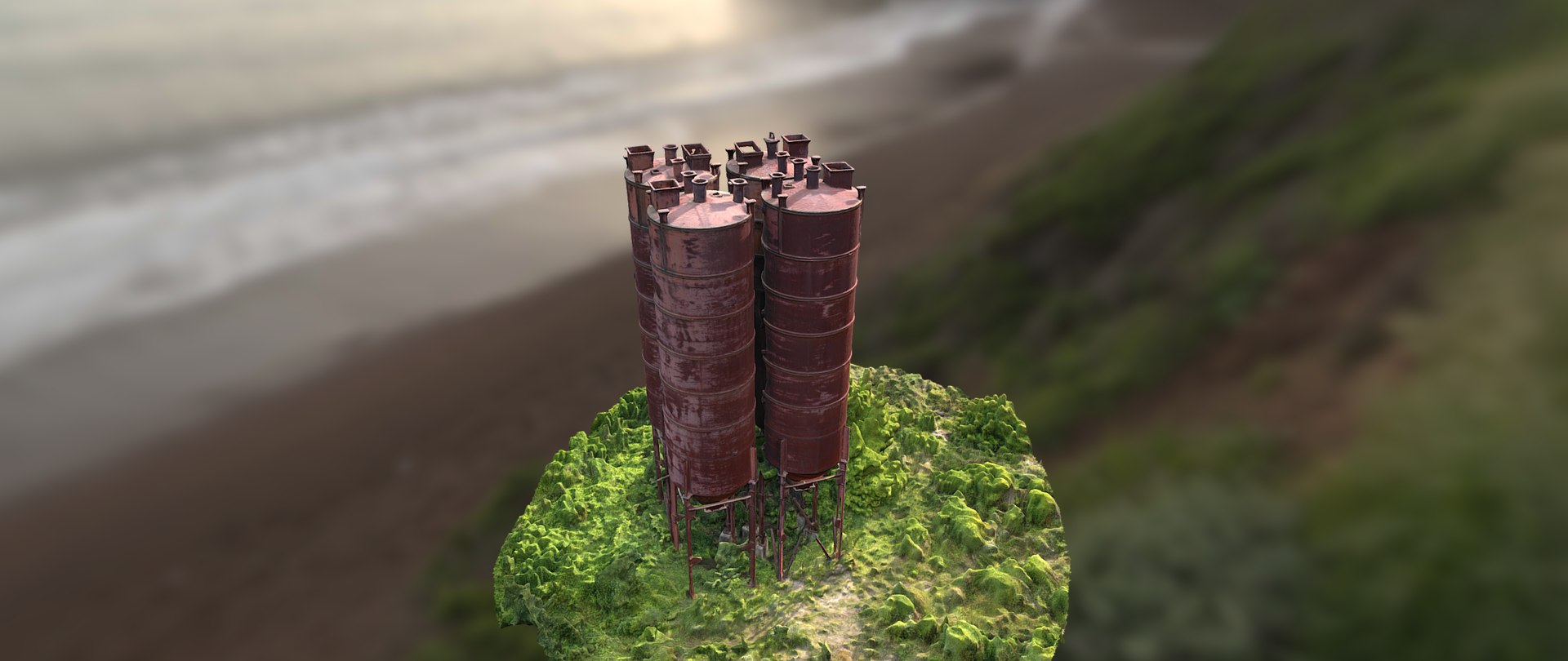 3D Rusty Soviet Grain Mills Model - TurboSquid 2204806
