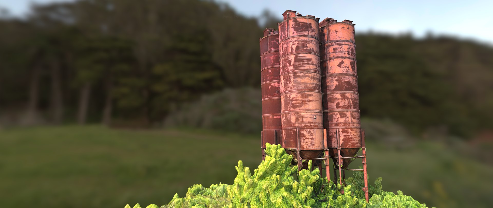 3D Rusty Soviet Grain Mills Model - TurboSquid 2204806