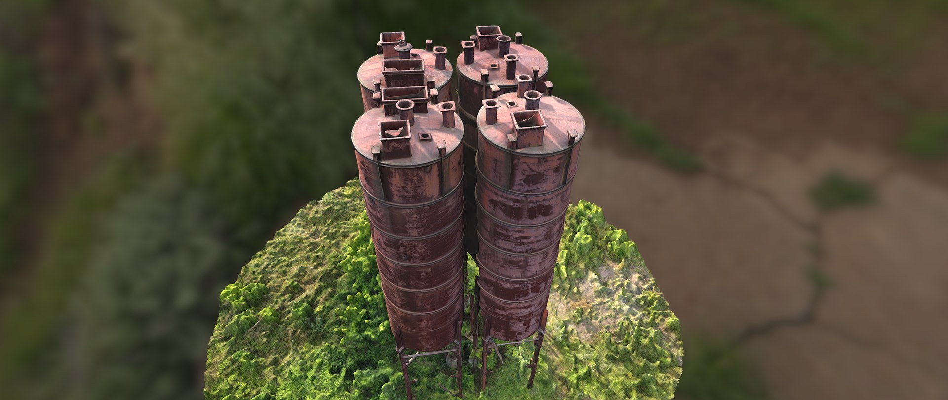 3D Rusty Soviet Grain Mills Model - TurboSquid 2204806