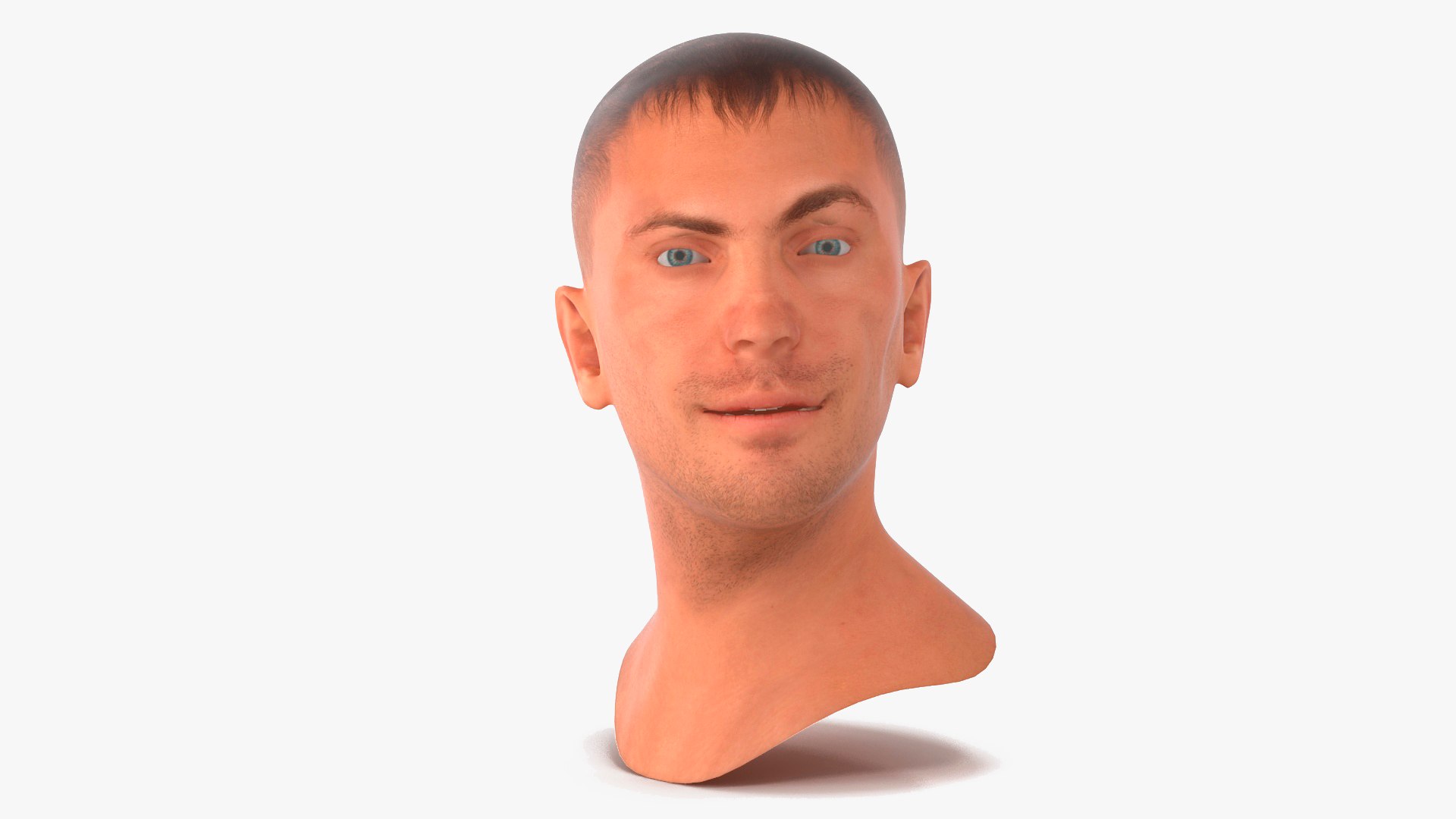 3D Caucasian Adult Male Head Rigged - TurboSquid 2210037