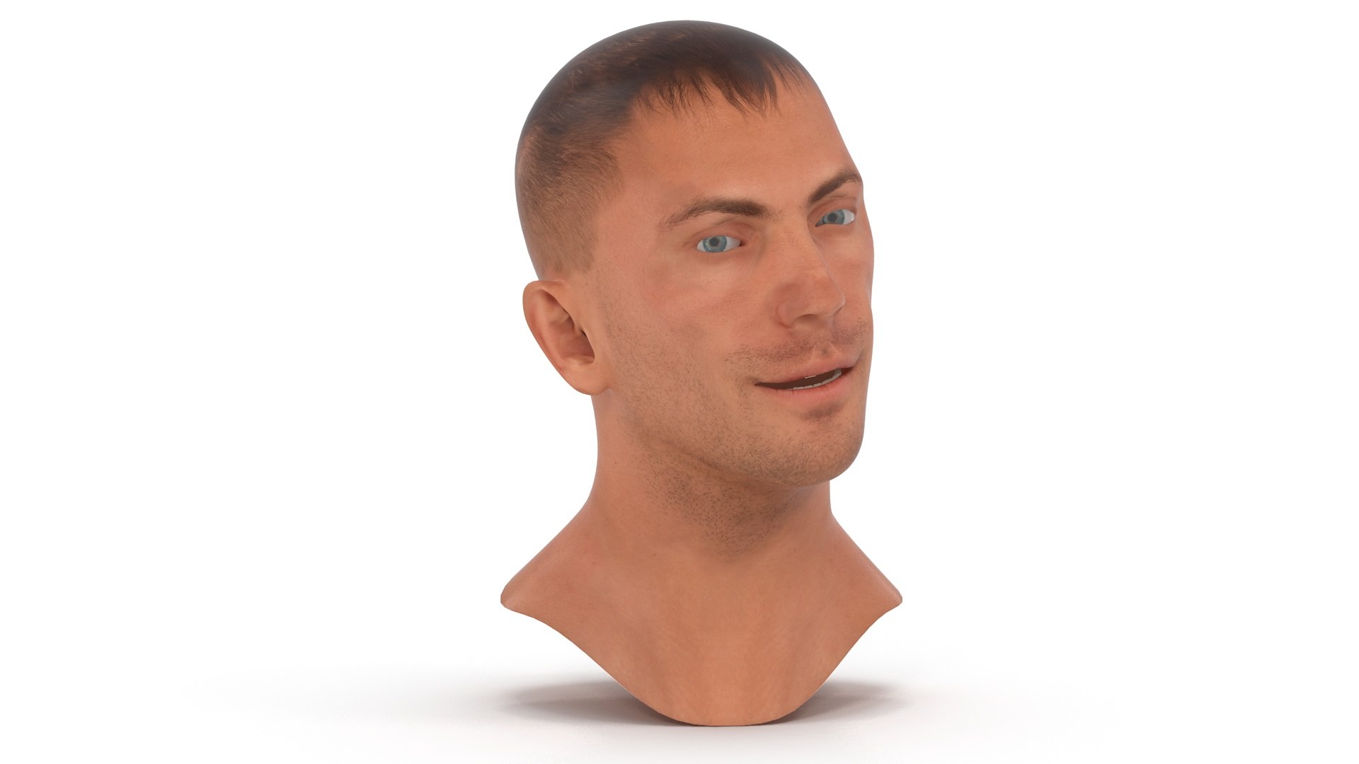 3D Caucasian Adult Male Head Rigged - TurboSquid 2210037