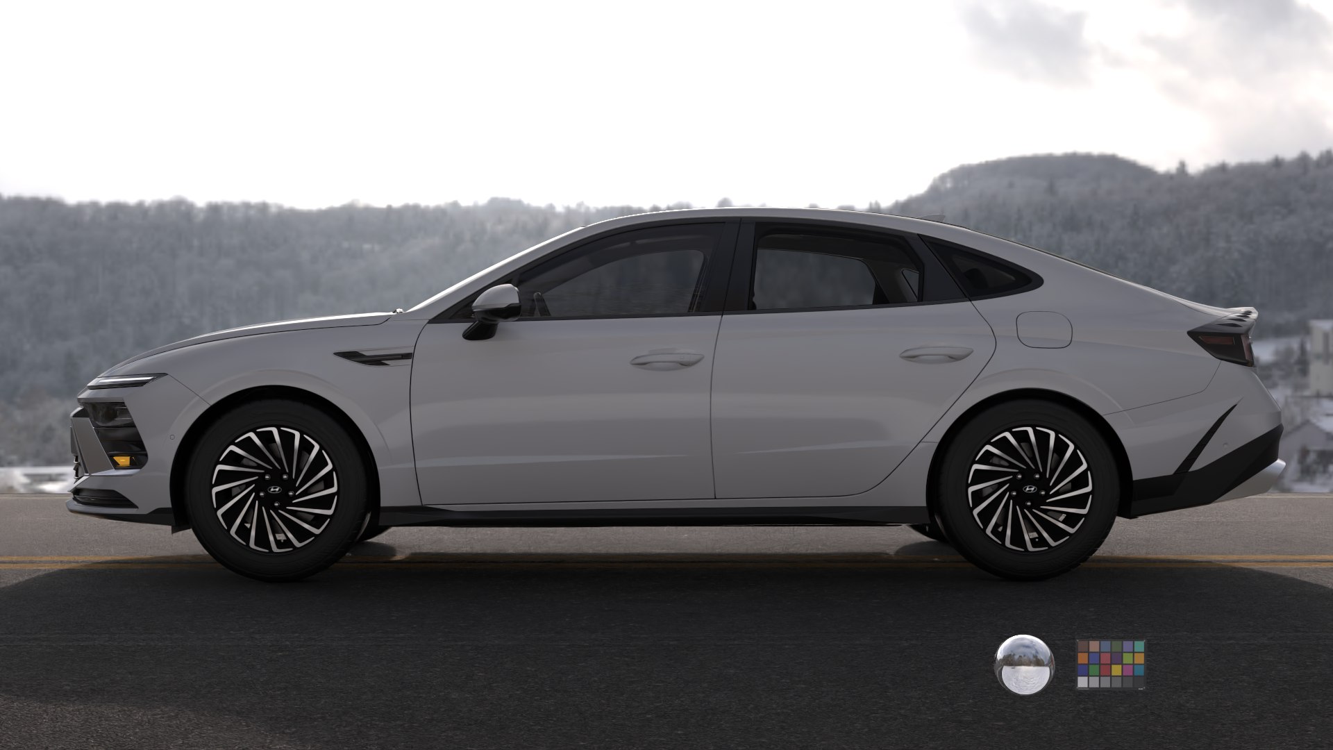 3D Hyundai Sonata 2024 -highres-Rigged And Render Reay Model ...