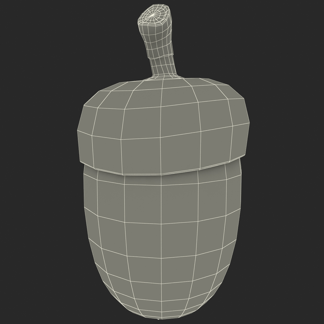 3d model acorn modelled