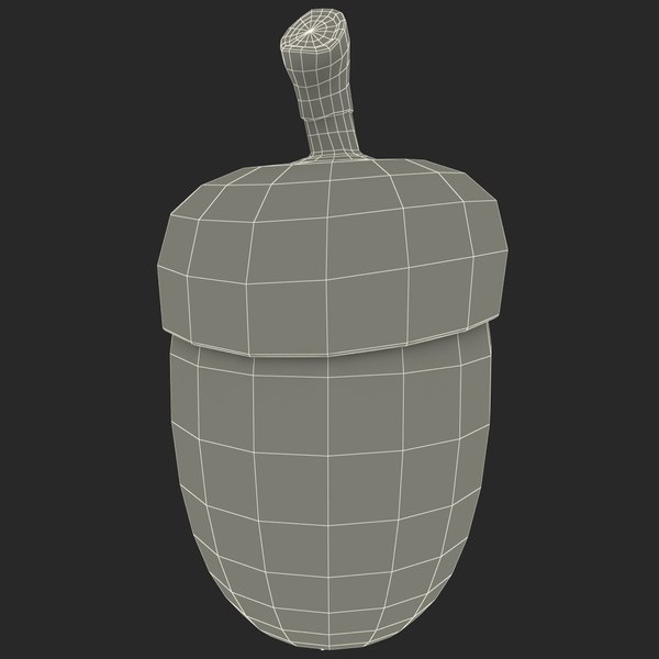 3d model acorn modelled