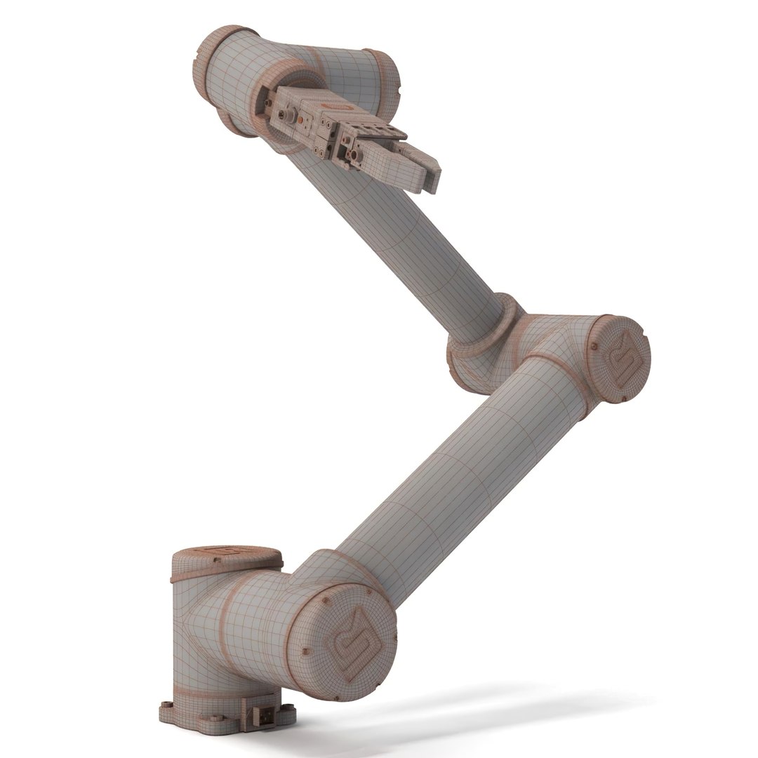 3D model UR10 with SCHUNK End-Of Arm Modular System Electric Grippers ...