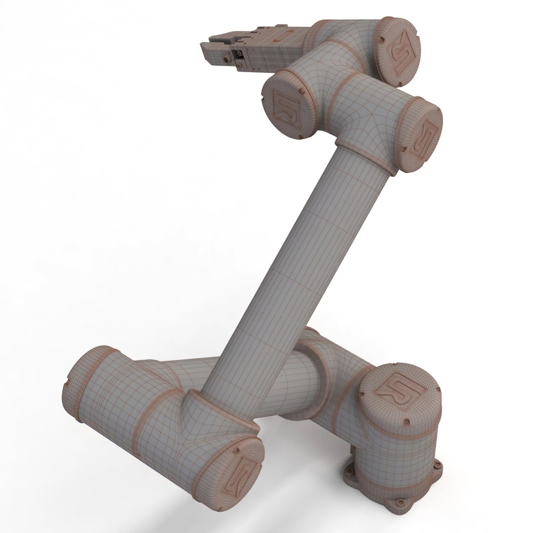 3D model UR10 with SCHUNK End-Of Arm Modular System Electric Grippers ...