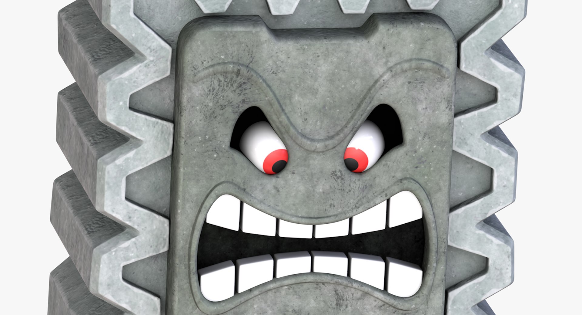 Thwomp Cinder-block Super Mario 3D Model - TurboSquid 1378119