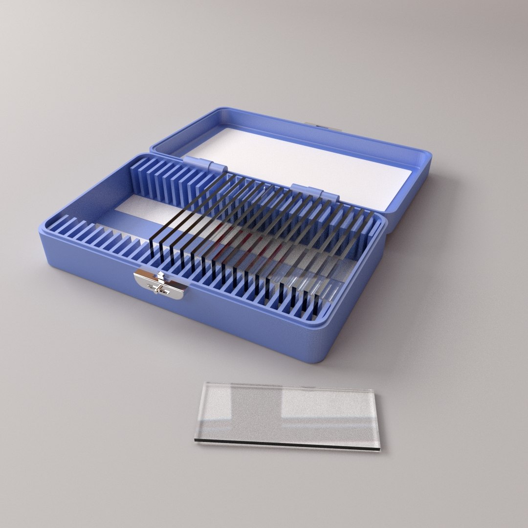 3D Microscope Slide Box - TurboSquid 1548124
