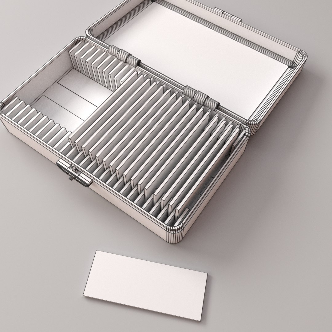 3D Microscope Slide Box - TurboSquid 1548124