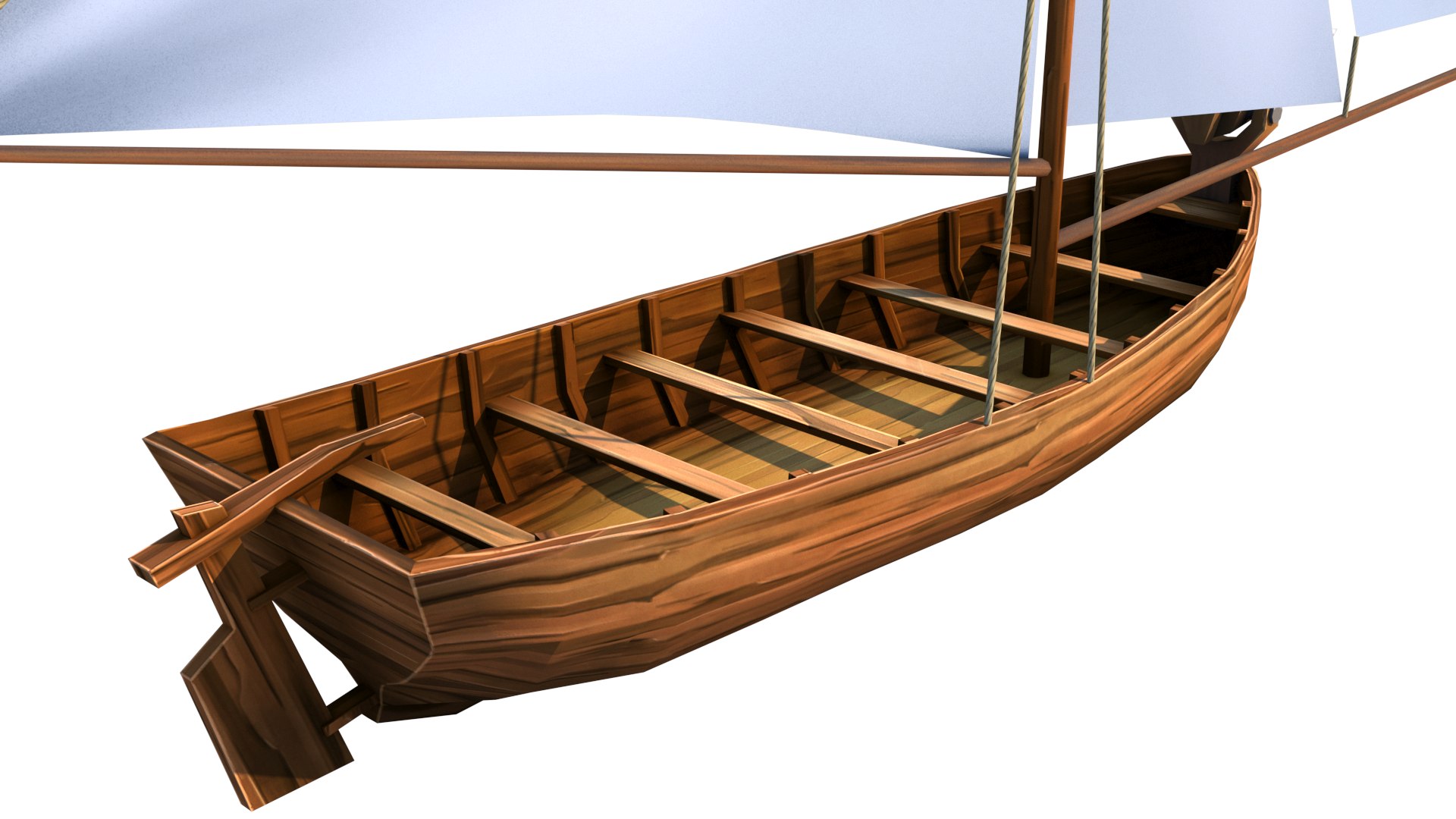 Sail Ship Longboat 3D Model - TurboSquid 1246291