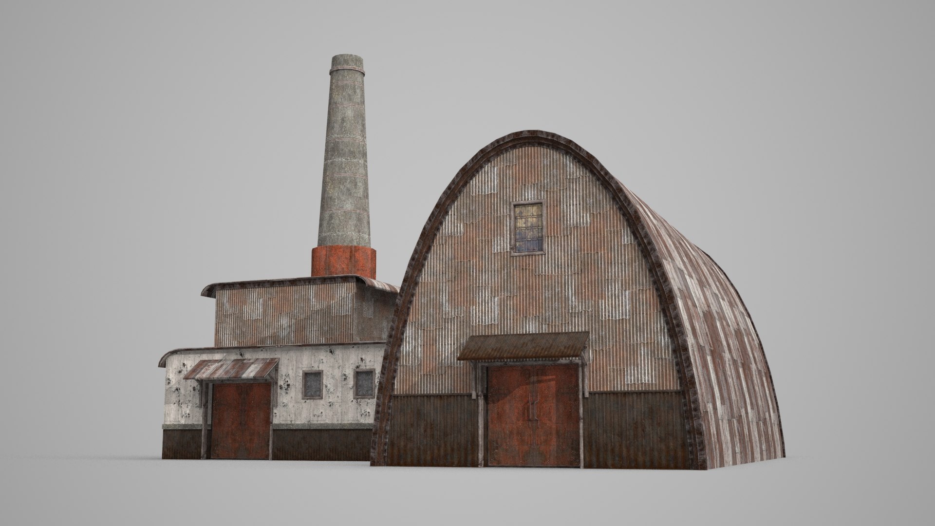 3D A small factory in the style of wasteland of the future - TurboSquid ...
