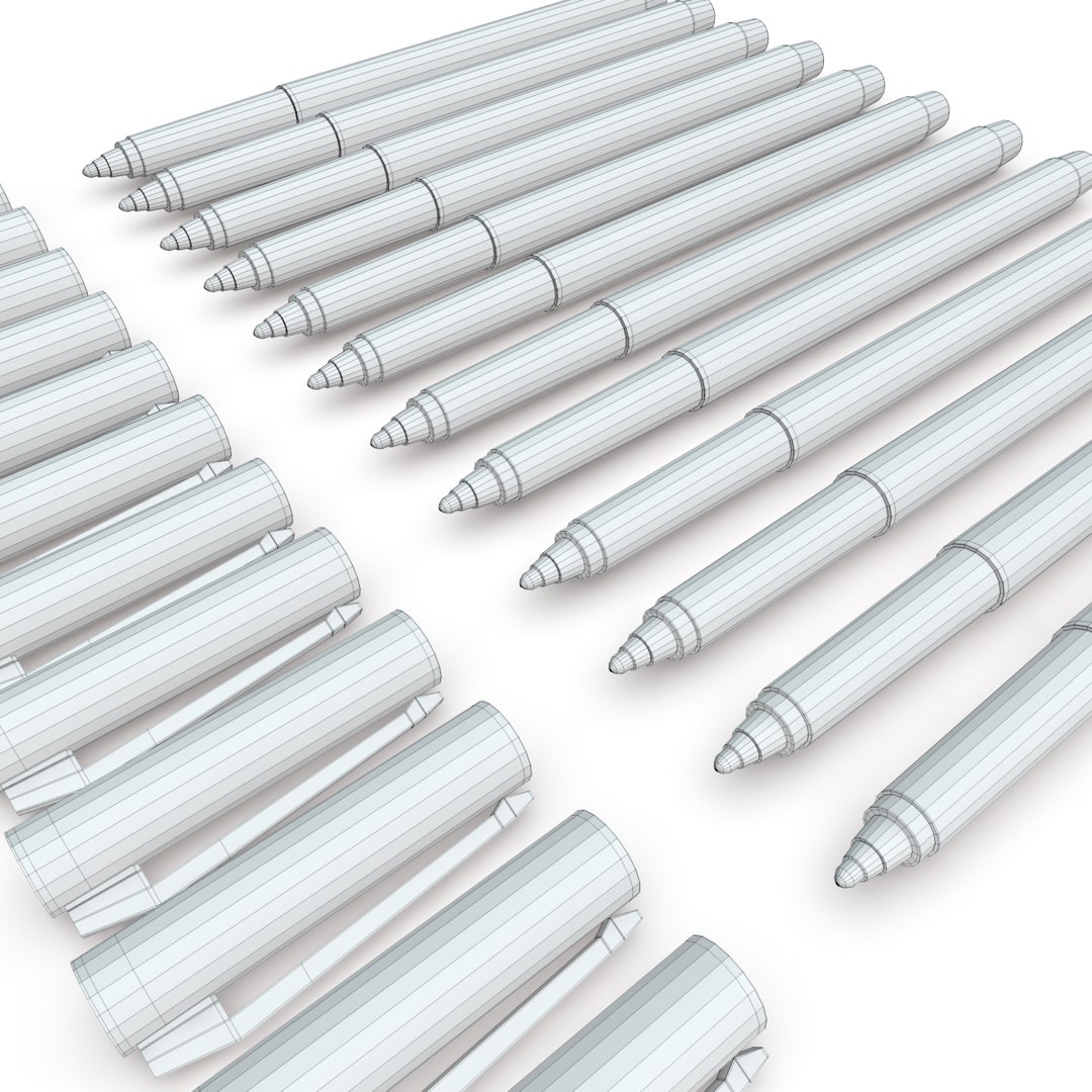 Marker Pens 3d Model