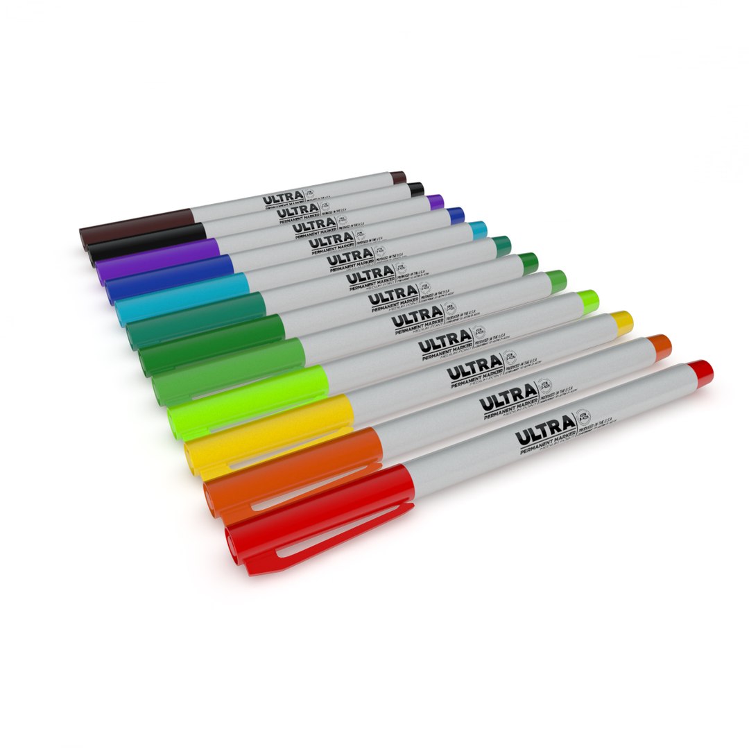 Marker Pens 3d Model
