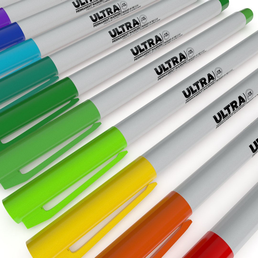 Marker Pens 3d Model