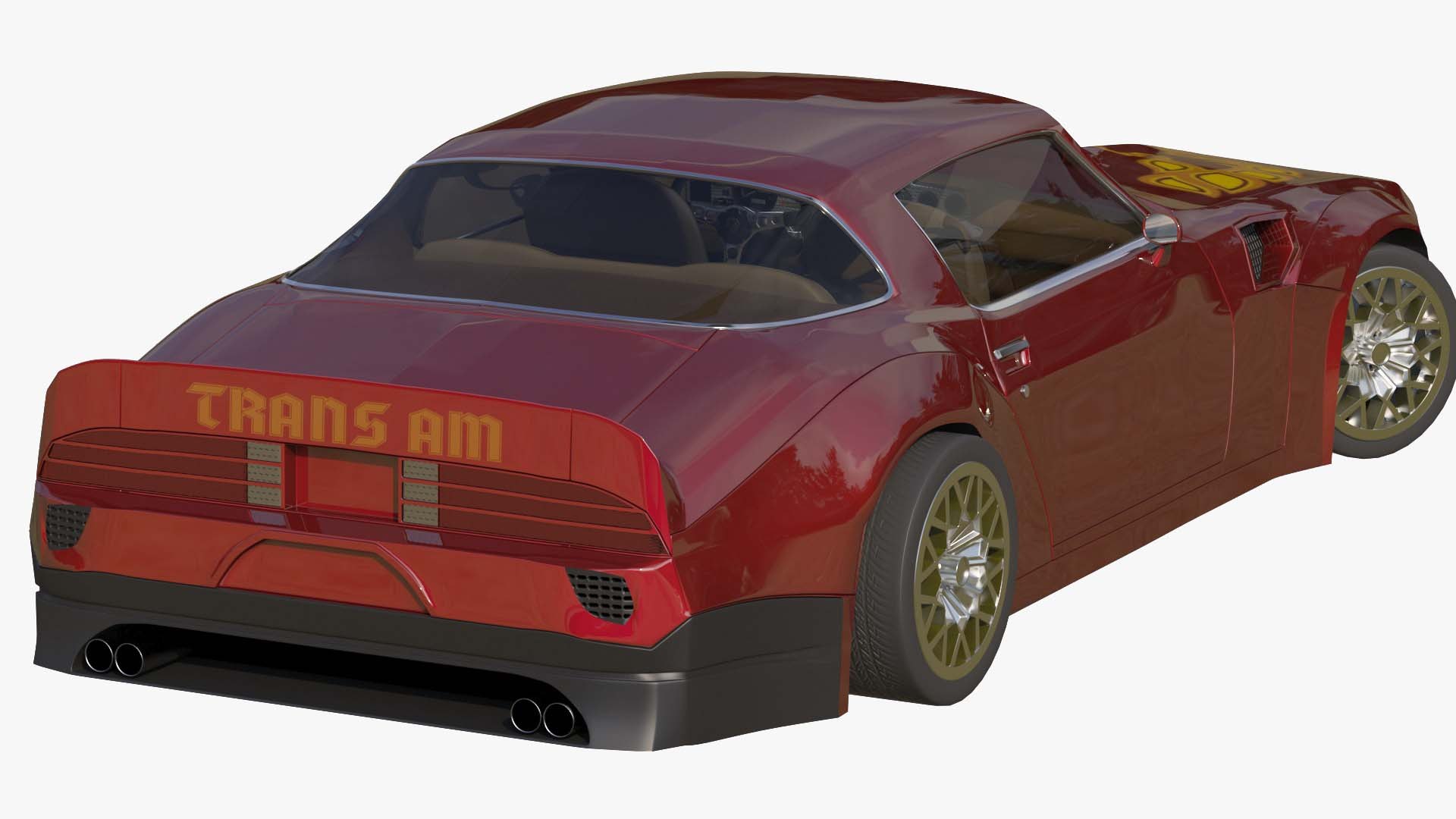 3D Pontiac Firebird Trans Am 1977Modified Wide Body Kit Model ...