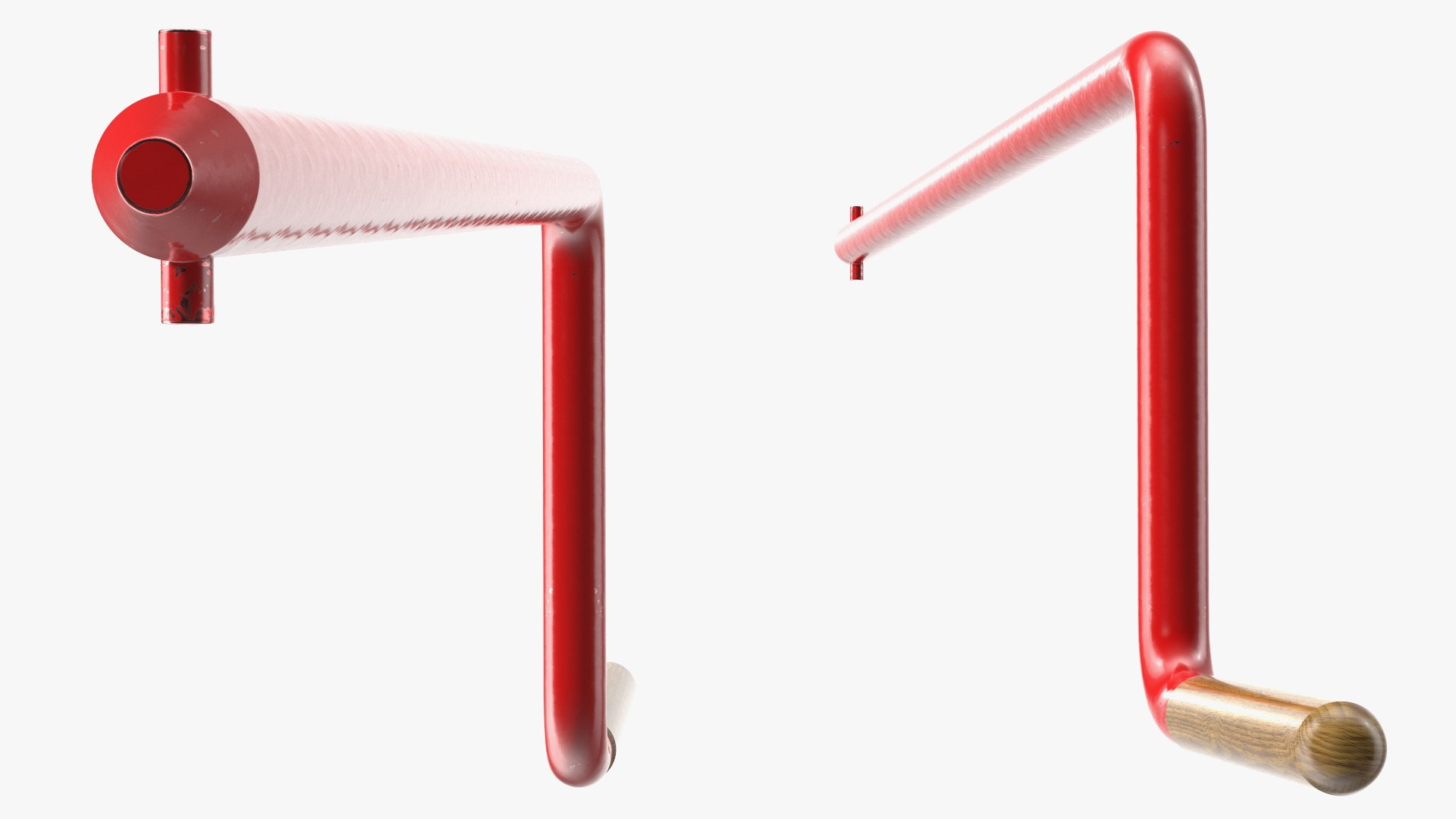 3D Engine Crank Starter Handle Red - TurboSquid 1912213