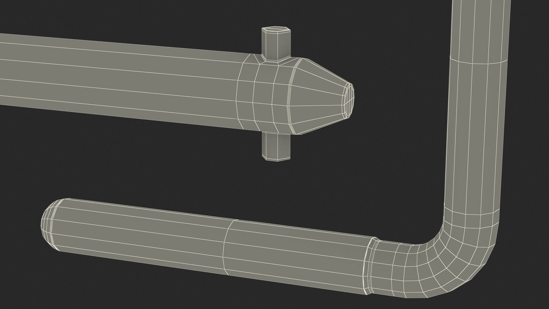 3D Engine Crank Starter Handle Red - TurboSquid 1912213