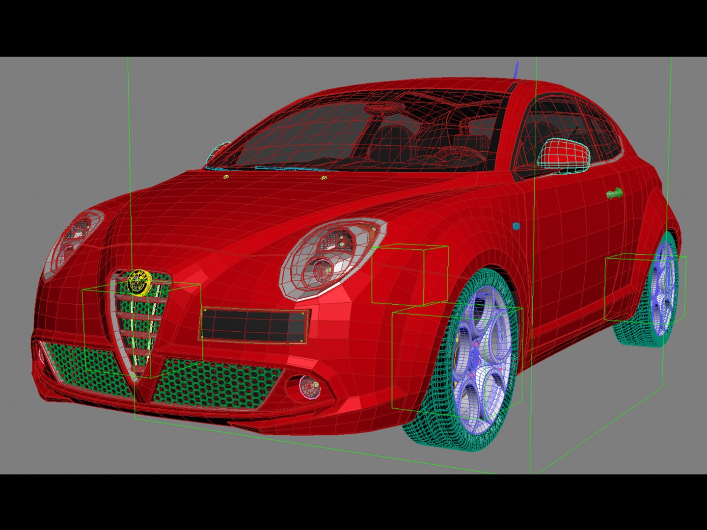 alfa romeo mito 2013 3d 3ds