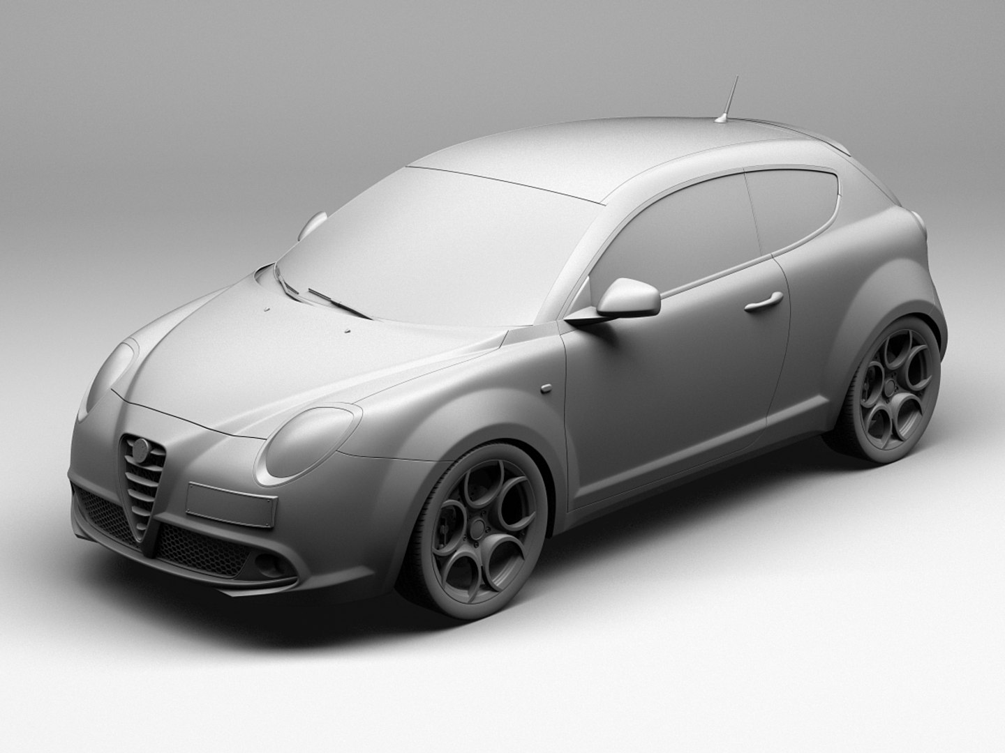 alfa romeo mito 2013 3d 3ds