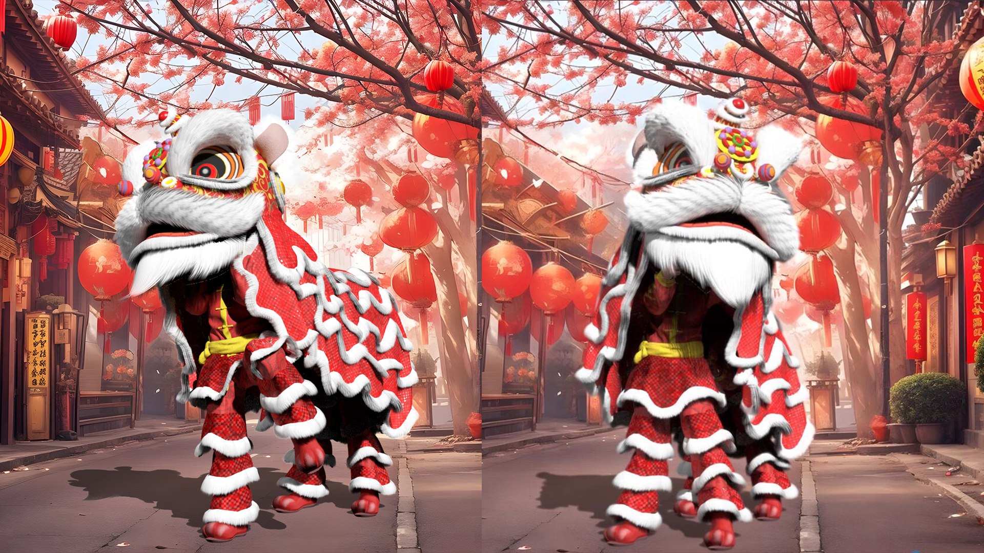Lion Dance Lunar New Year 3D - TurboSquid 2325190