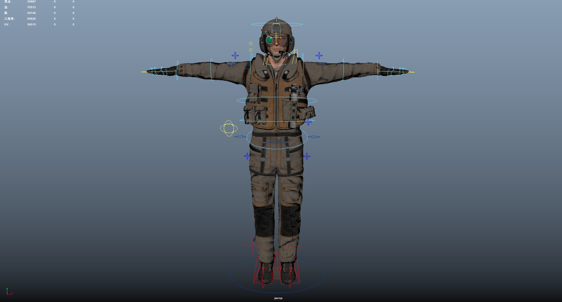 3D Pilot Rigged Model - TurboSquid 2253791