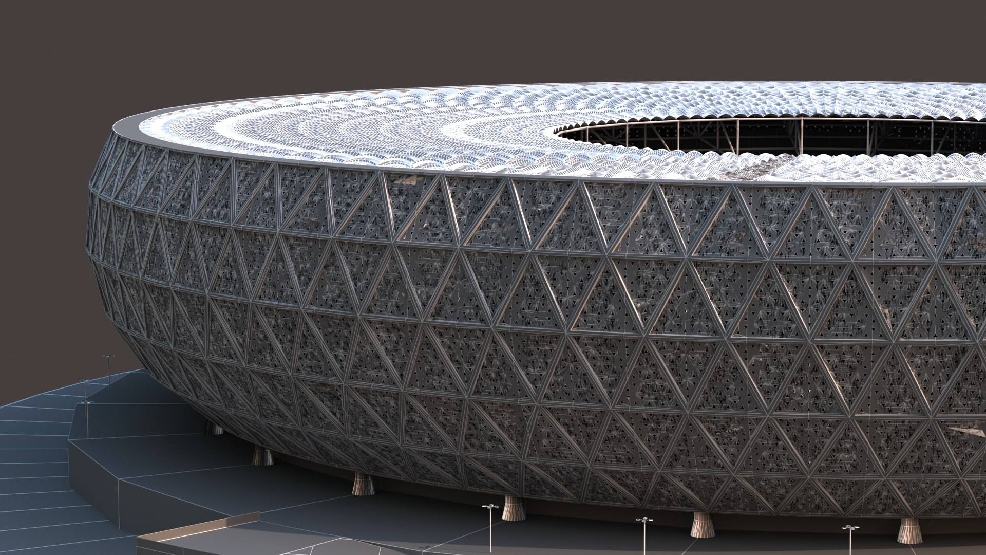 Qatar Lusail Stadium 3D Model - TurboSquid 1978870