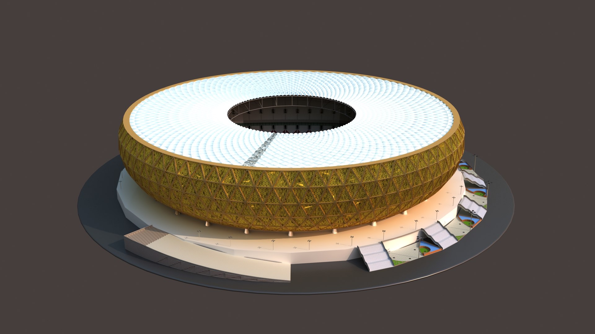 Qatar Lusail Stadium 3D Model - TurboSquid 1978870