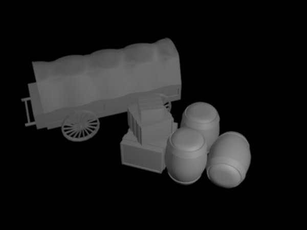 Caravan wagon barrels 3D model - TurboSquid 1294717
