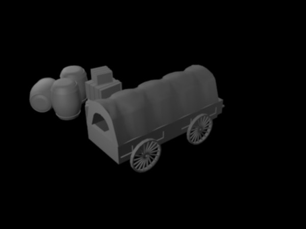 Caravan wagon barrels 3D model - TurboSquid 1294717