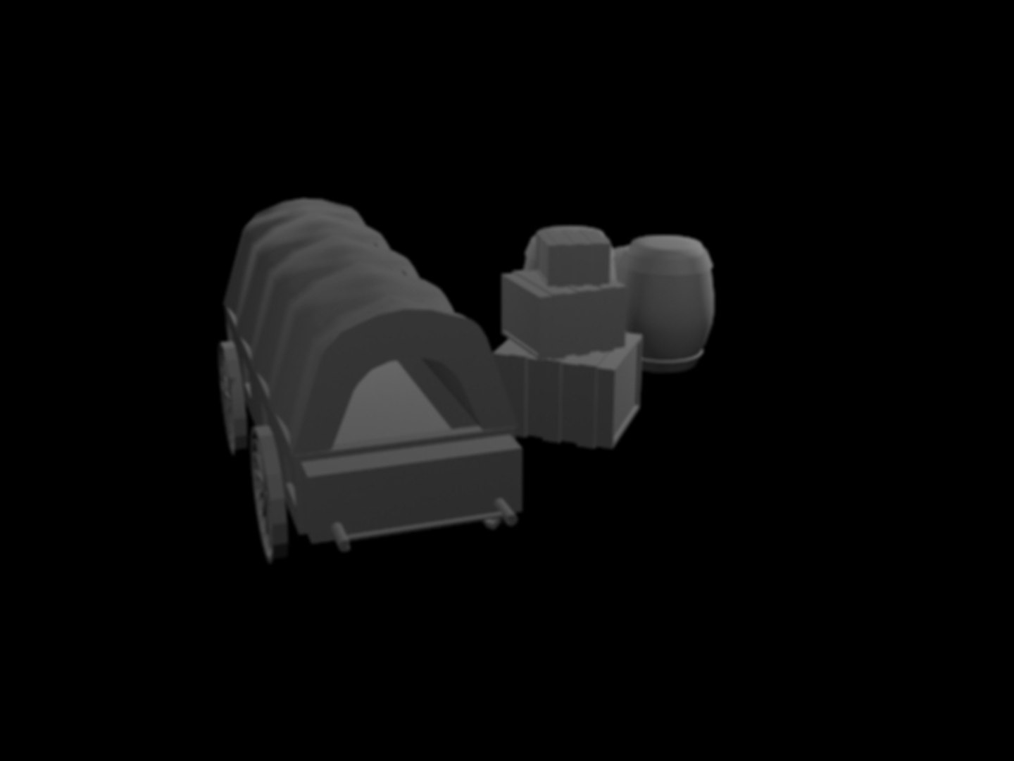 Caravan Wagon Barrels 3D Model - TurboSquid 1294717