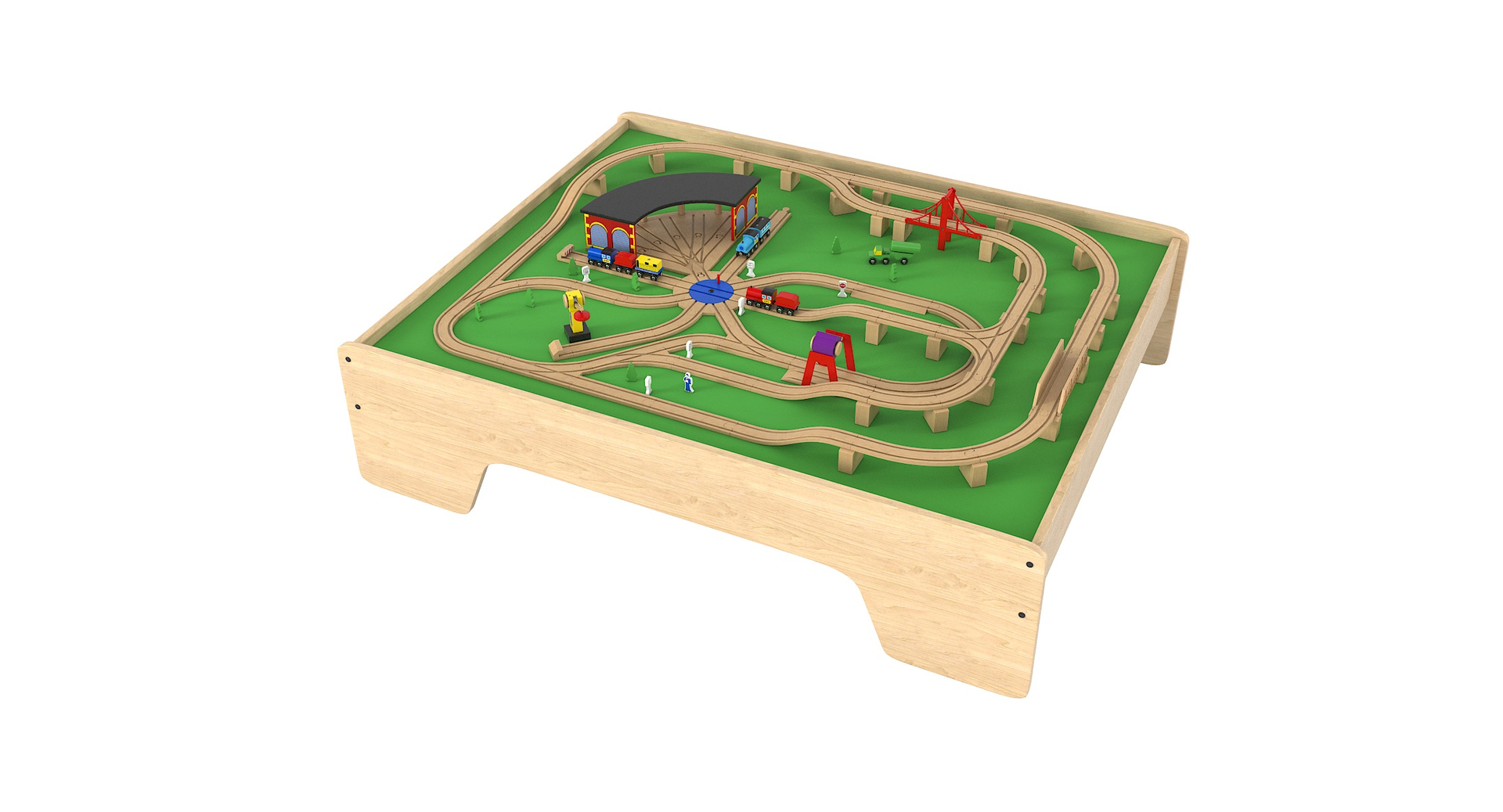Wooden Railway Table 3D Model - TurboSquid 1246076