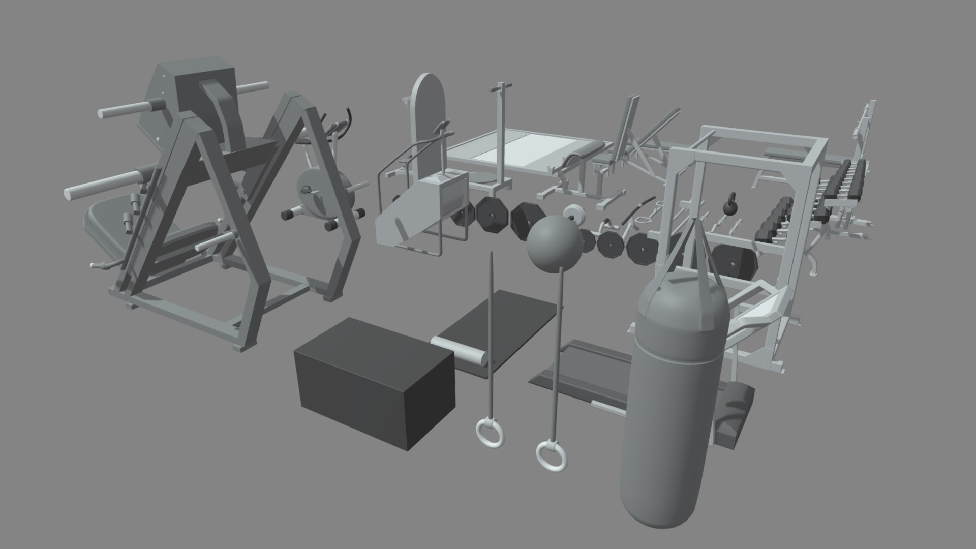 Low Poly Gym 3D Model - TurboSquid 1908932