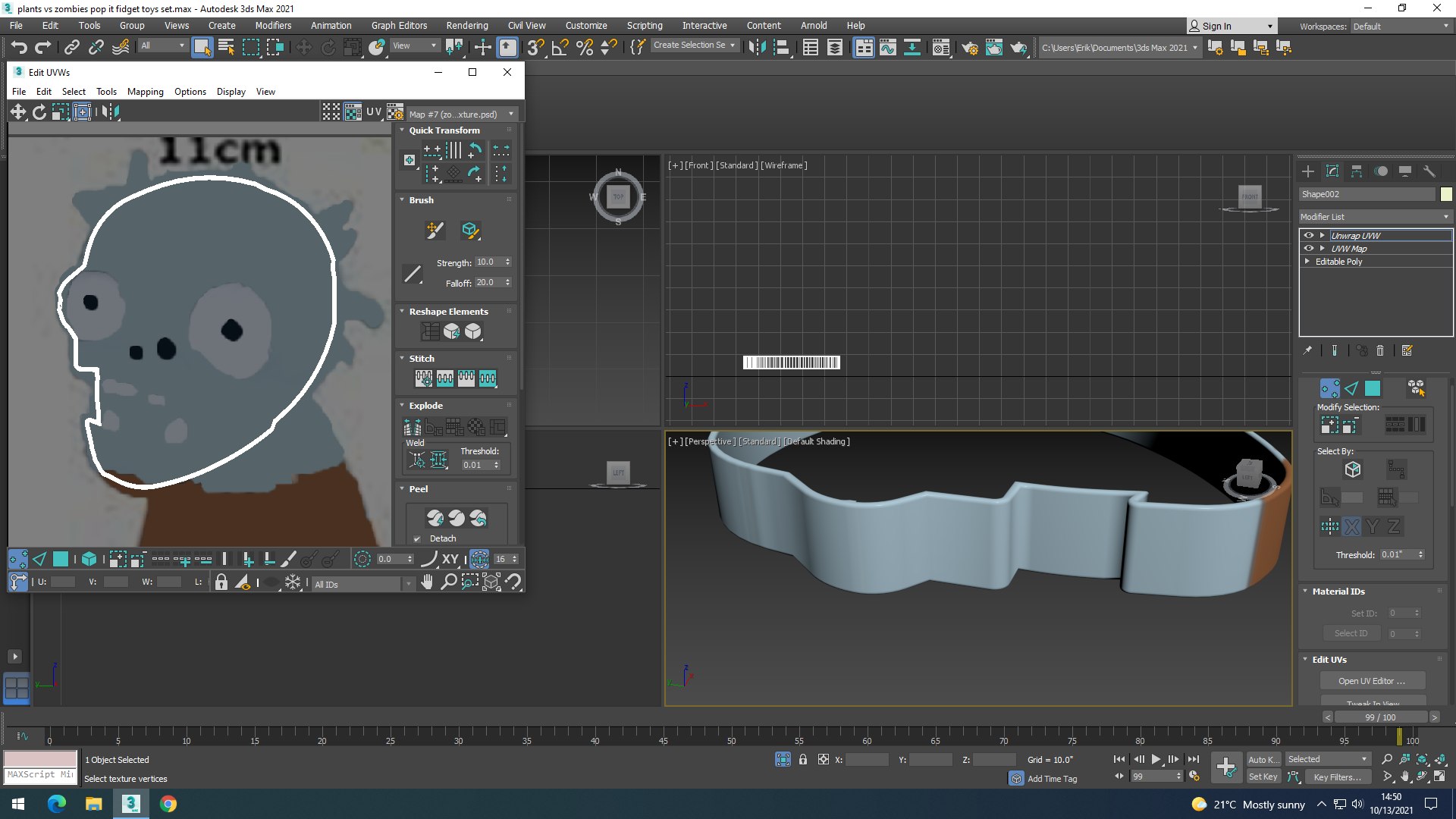Plants vs Zombies Pop It Fidget Toys Set 3D model - TurboSquid 1800659