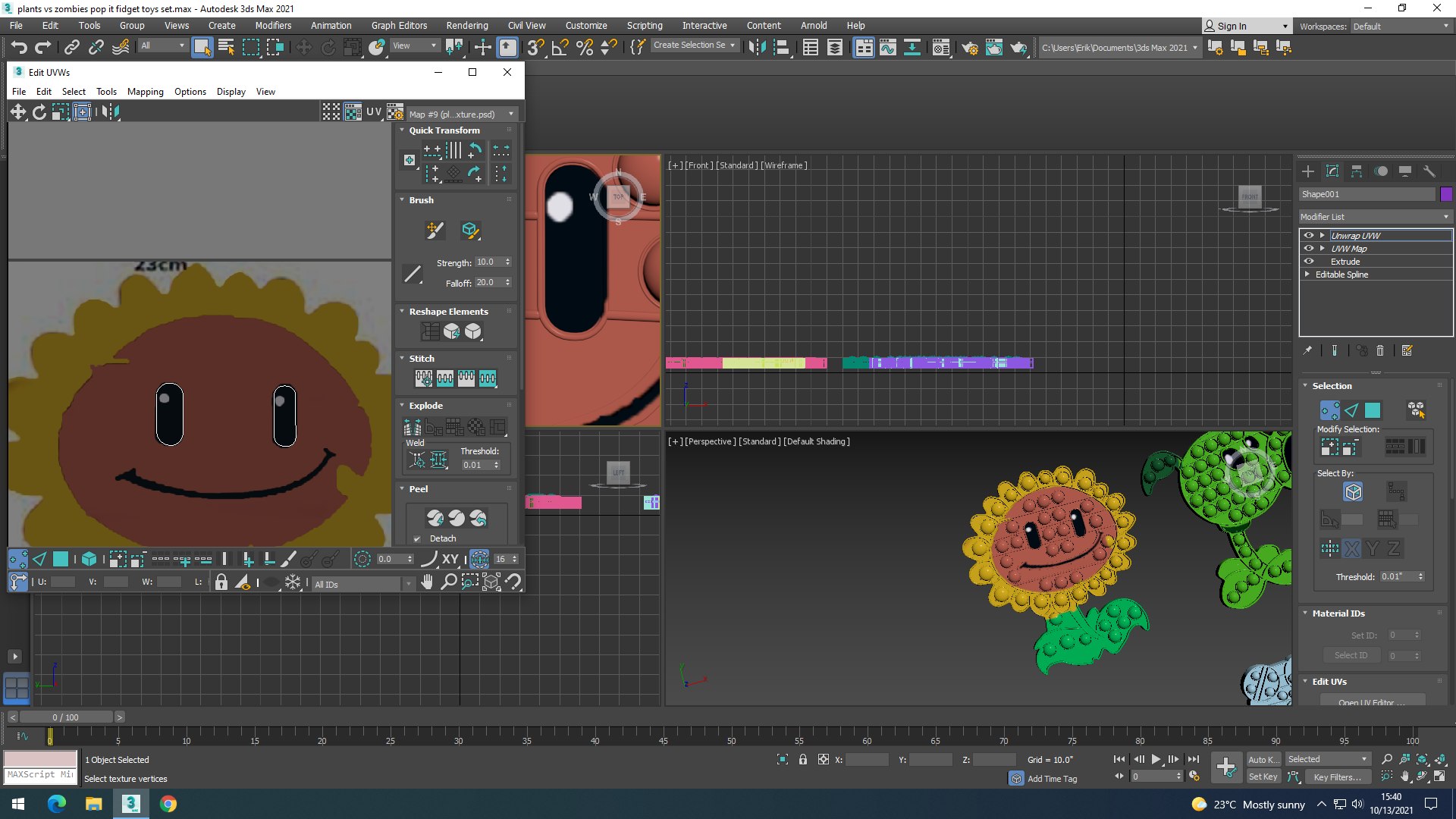 Plants vs Zombies Pop It Fidget Toys Set 3D model - TurboSquid 1800659