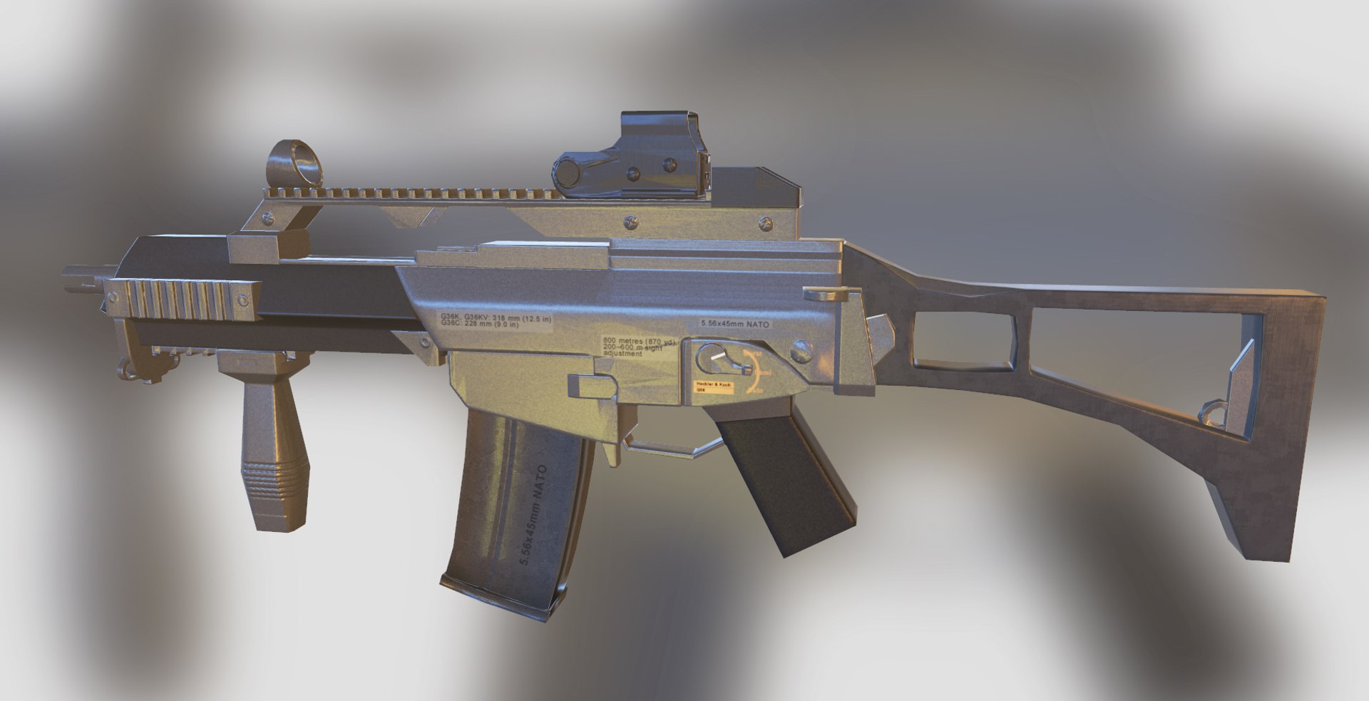 3D G-36 Gun Model - TurboSquid 1171451