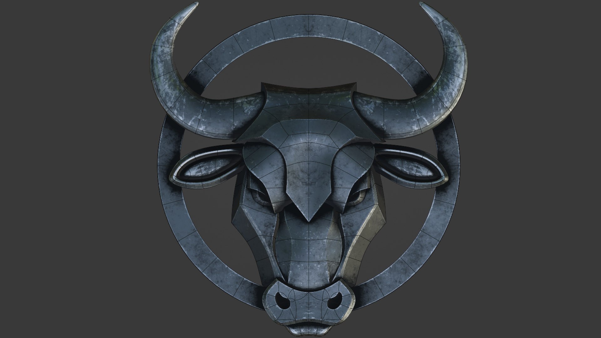 Taurus Bull Metal Symbol 3D - TurboSquid 1840705