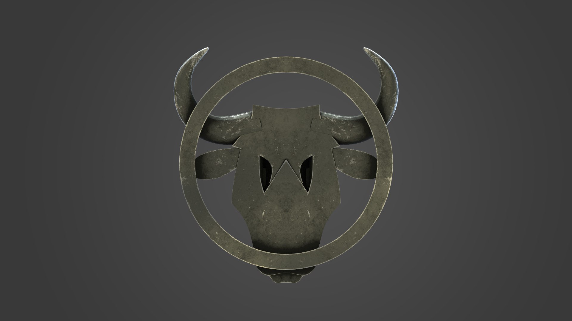 Taurus Bull Metal Symbol 3D - TurboSquid 1840705