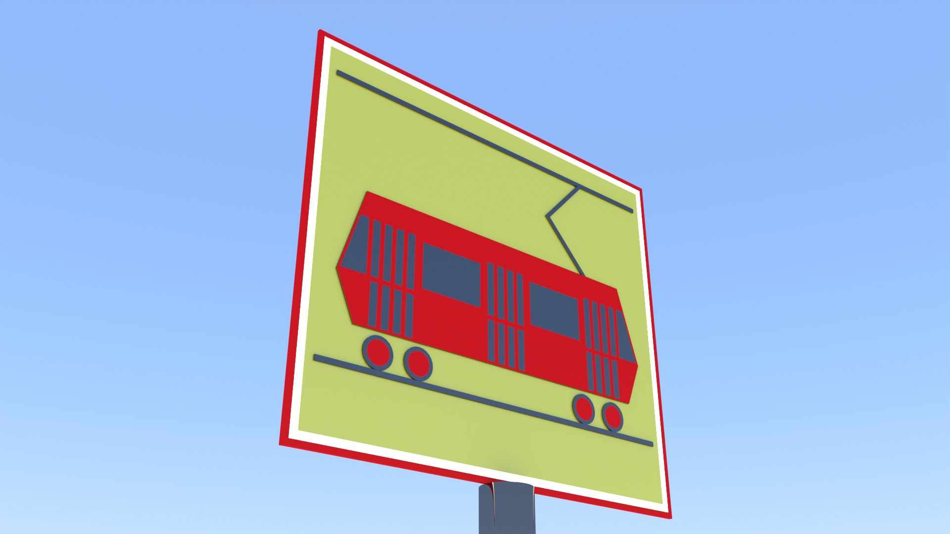 Tram Sign 3D Model - TurboSquid 2151401
