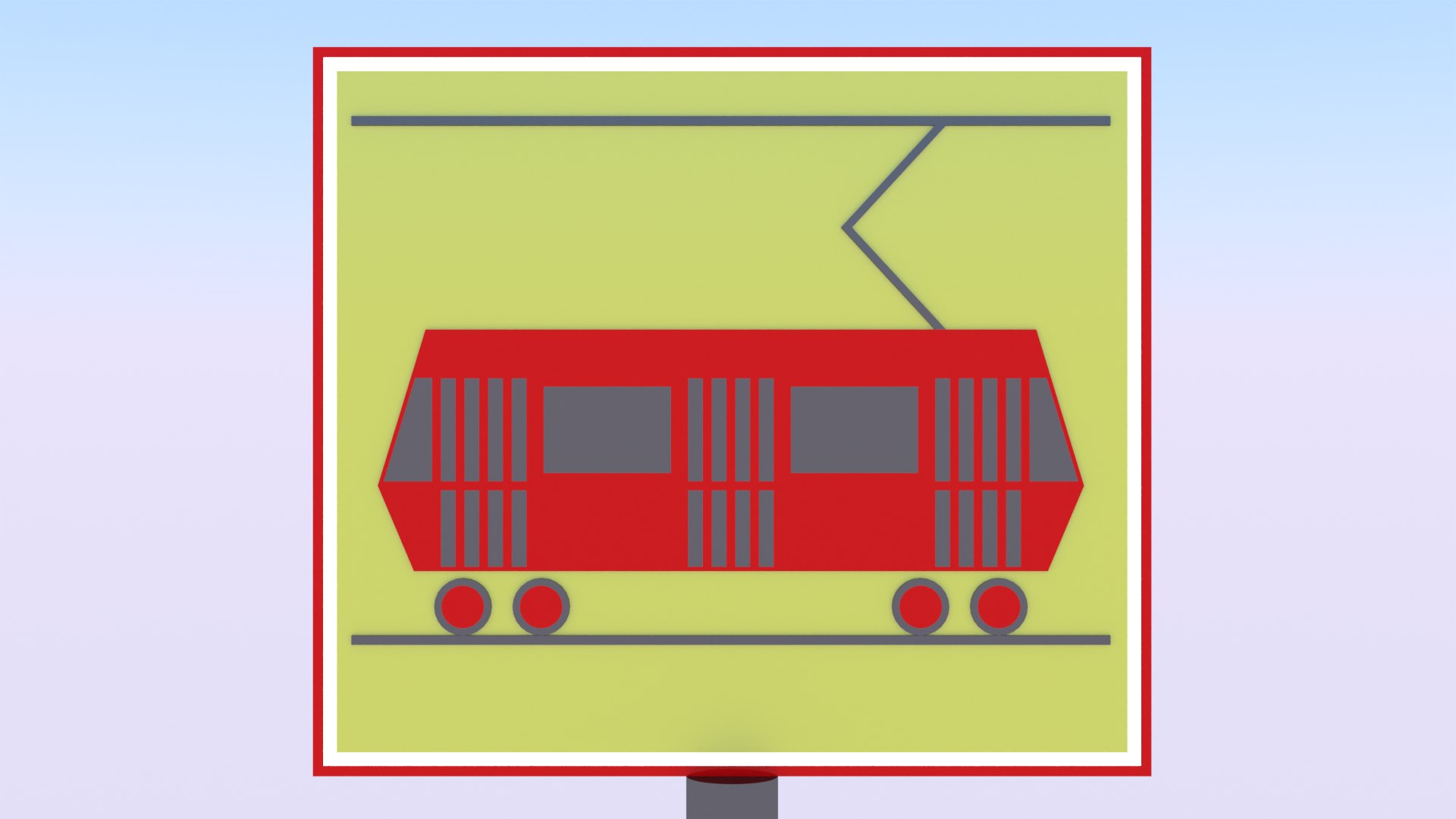 Tram Sign 3D Model - TurboSquid 2151401