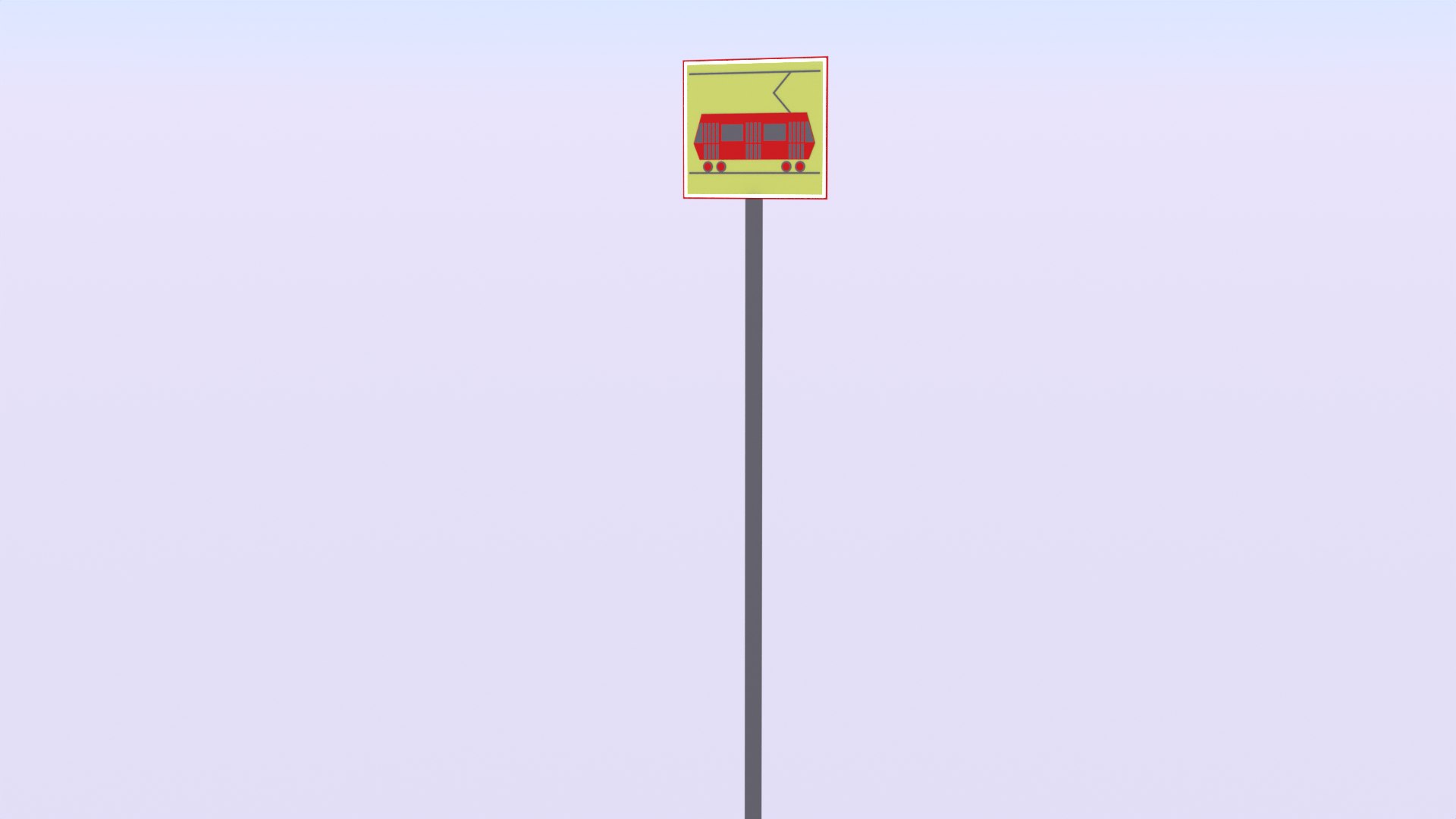 Tram Sign 3D Model - TurboSquid 2151401