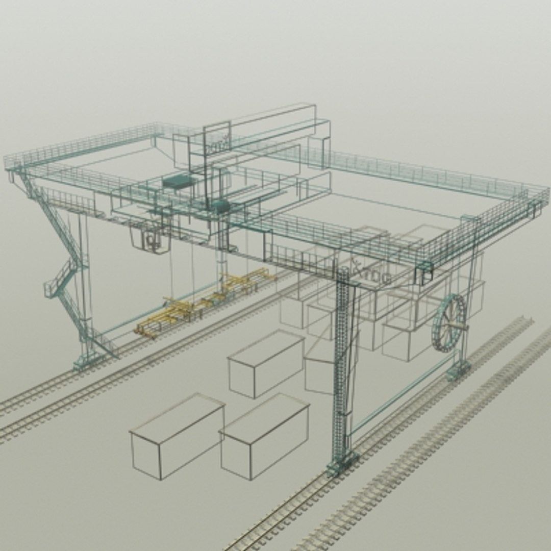 Rmg Rail Gantry Crane 3d Model