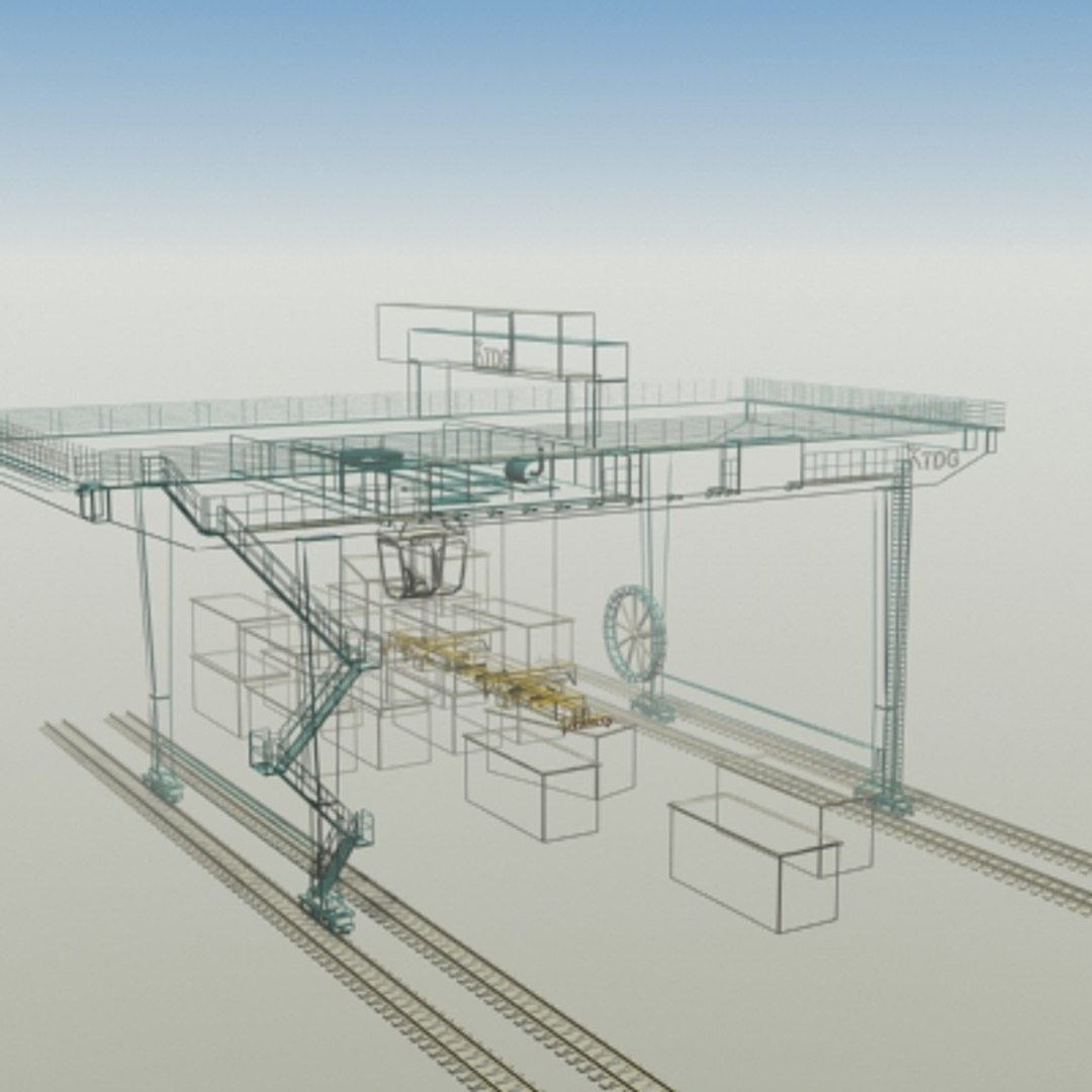 Rmg Rail Gantry Crane 3d Model