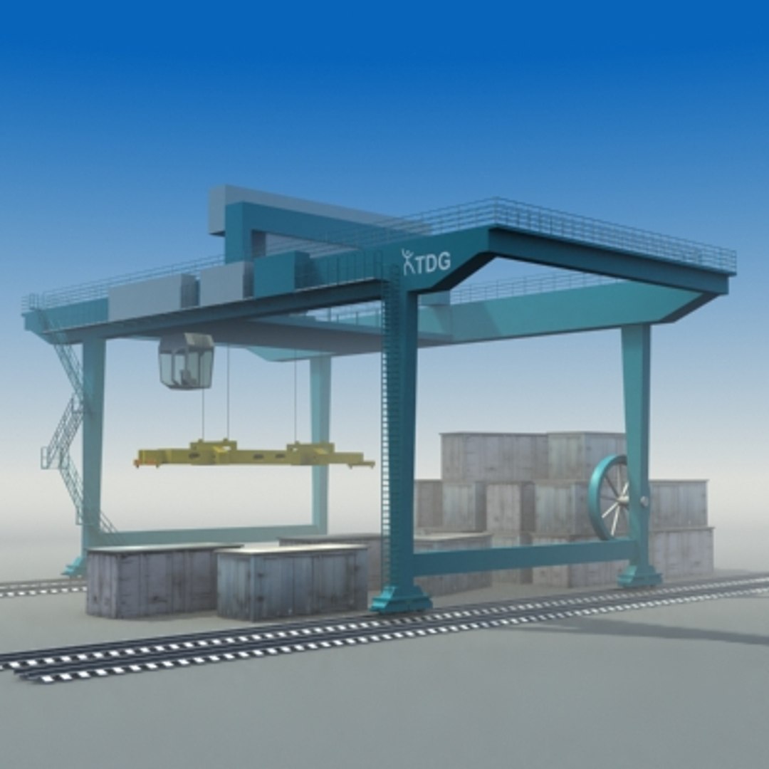 Rmg Rail Gantry Crane 3d Model